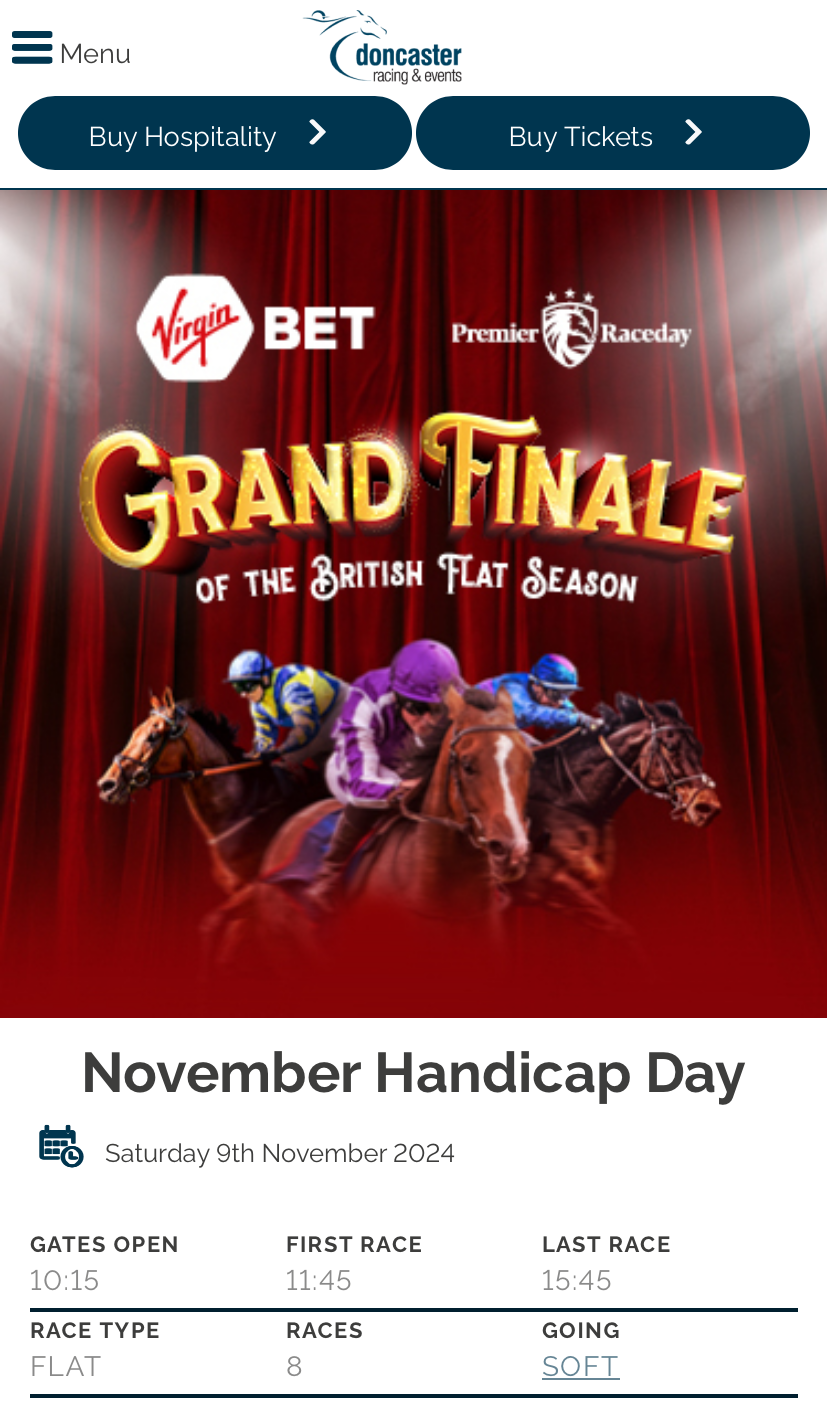 What What What declared for Doncasters finale !!! - Tomlinson Horse Racing